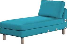 Potah na přídavný šezlong IKEA Karlstad, krátký barva modrá látka pletený vzor