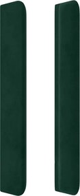 Čelo postele typu ušák tmavě zelené 83x16x118/128 cm samet 3119949