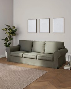 Potah na pohovku IKEA Ektorp 3-místná, nerozkládací barva šedá látka pletený vzor