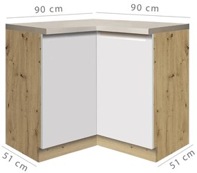 Kuchyňská linka GLAMOUR b | 312,5x172,5 cm | bílá mat