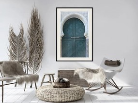 Plakát Etnické dveře - architektonické dřevěné dveře s různými vzory