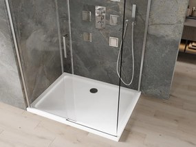 Mexen Omega posuvný sprchový kout 110 x 90 cm, 8mm sklo, chromový profil-čiré sklo + slim sprchová vanička 5cm, 825-110-090-01-00-4010