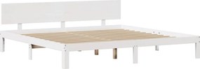 Rám postele s čelem bez matrace bílý 200x200 cm 3306836