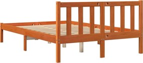 vidaXL Rám postele voskově hnědý 120 x 190 cm masivní borovice [844803]