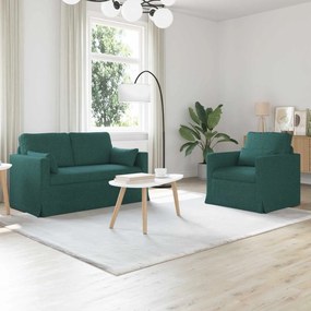 Set pohovek 2 ks Tmavě zelená textil 3407496