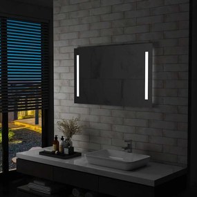 Koupelnové nástěnné zrcadlo s LED osvětlením 100 x 60 cm 144707