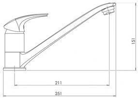 Novaservis Metalia 57 Dřezová baterie, granit černý 57091,GRB