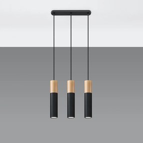 Sollux Lighting Závěsné svítidlo PABLO 3 černé
