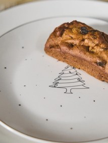 Sinsay - Vánoční talíř s motivem stromečku - bílá