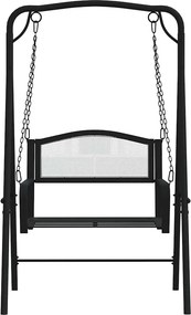 Zahradní houpačka 124 cm černá ocel 318832