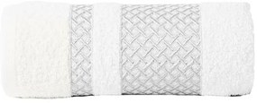 MARKIZETA Ručník Lionel 70x140 bílý se stříbrnými okraji LIONEL/RB0/102/070140/1