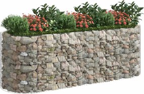 Gabionový vyvýšený záhon pozinkované železo 300 x 100 x 100 cm 152046