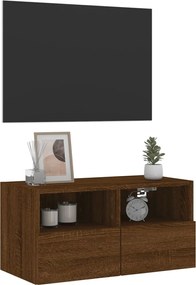 vidaXL Nástěnná TV skříňka 60x30x30 cm kompozitní dřevo [836866] Barva: hnědý dub