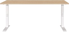 Polohovací pracovní stůl s deskou v dubovém dekoru 80x160 cm Downey – Germania