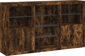 Příborník s LED osvětlením kouřový dub 181,5 x 37 x 100 cm 3209181