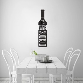 Samolepka na zeď - It´s Wine o´clock (14x60 cm) - PopyDesign