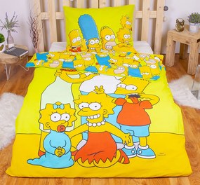 Dětské bavlněné povlečení Simpsonovi vás zdraví 140x200+70x90