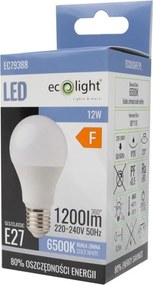 LED žárovka E27 12W 1200lm CW 6500K A60 - studená bílá