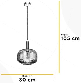 ONLI - Lustr na lanku DOROTY 1xE27/22W/230V pr. 30 cm