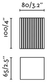 FARO 40534 - Nástěnné svítidlo SOLE 1xGU10/8W/230V bílá vroubkovaná hranatý