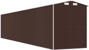 Zahradní kůlna tmavě hnědá 192 x 1021 x 223 cm pozinkovaná ocel 3147470