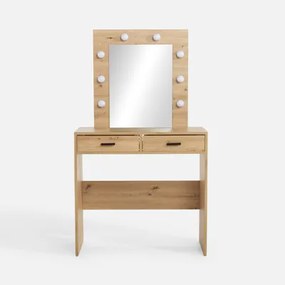 Toaletní stolek s osvětlením EMMA dub artisan