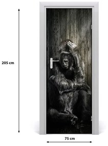 Samolepící fototapeta na dveře Gorila 75x205 cm