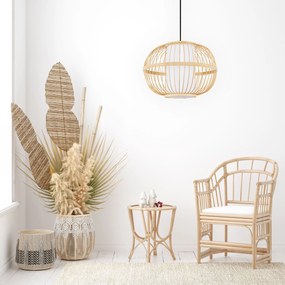 Toolight Natural, závěsné stropní svítidlo 50cm 1xE27 APP1632-1CP, přírodní hnědá-bílá, OSW-05144