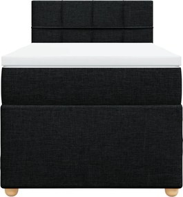 Box spring postel s matrací černá 80 x 200 cm textil 3288809