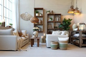 Hnědý dřevěný konzolový stůl regál Grimaud Unit - 120*40*80 cm