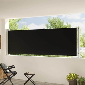 Zatahovací boční markýza 117 x 614 cm černá 317946