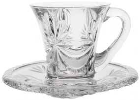 Broušený čajový set, Royal Crystal, WELLINGTON, 75 ml