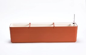 Samozavlažovací truhlík Berberis terakota/slonová kost 80 cm
