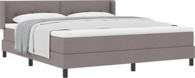 Postel s boxspringem s čelo Taupe 200 x 180 cm textil 3341122