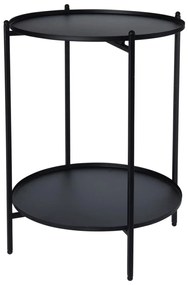 H&S Collection Odkládací stolek kovový 50,5 cm černý - Default Title