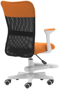 Dětská židle Neoseat MONKEY WHITE s podnoží — látka, bílá / oranžová