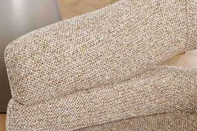 Designová otočná židle Yenibeth taupe / hnědá