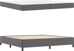 Rám postele s matrací Šedá 200 x 200 cm textil 3399022