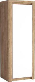 LIVINIO | šatní skříň L-2 s policí a šatní tyčí | 72,5 cm | ribbeck/bílá lesk