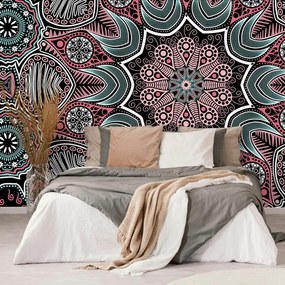 Tapeta indická Mandala s květinovým vzorem - 375x250 cm