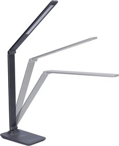 SOLIGHT LED stmívatelná lampička s bezdrátovým nabíjením 10+10W, změna chromatičnosti, šedá