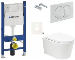 Závěsný WC set Geberit do lehkých stěn / předstěnová SAT BREVIS SIKOGESBRTORD01