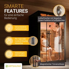 Artsauna Infrasauna Trondheim 120, černá