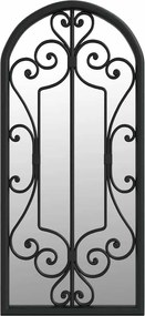 Zrcadlo černé 100 x 45 cm železo do interiéru 3093544