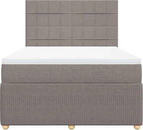 Box spring postel s matrací taupe 140x190 cm textil 3292055