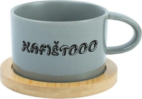 KAFIŠTOOO - šedý hrníček makronka 200 ml
