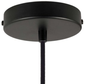 creative cables Závěsná lampa s textilním kabelem, stínidlem Tub-E14 a kovovými detaily Barva: Černá