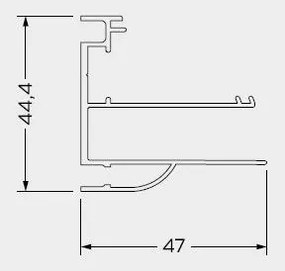 FORTE Sprchové dveře SPACEDUE Barva rámu - Hliník leštěný, Rozměr A - 75 cm, Rozměr C - 190 cm, Směr zavírání - Pravé (DX), Výplň - Čiré bezpečnostní sklo - 6 mm BQSP513DXC
