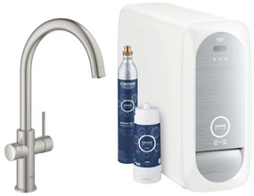 Grohe Blue Home - Dřezová baterie s chladícím zařízením a filtrací, supersteel 31455DC1