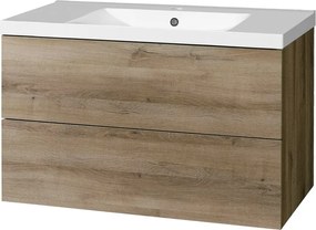 Mereo Mereo, Aira, koupelnová skříňka s umyvadlem z litého mramoru 101 cm, CN742M